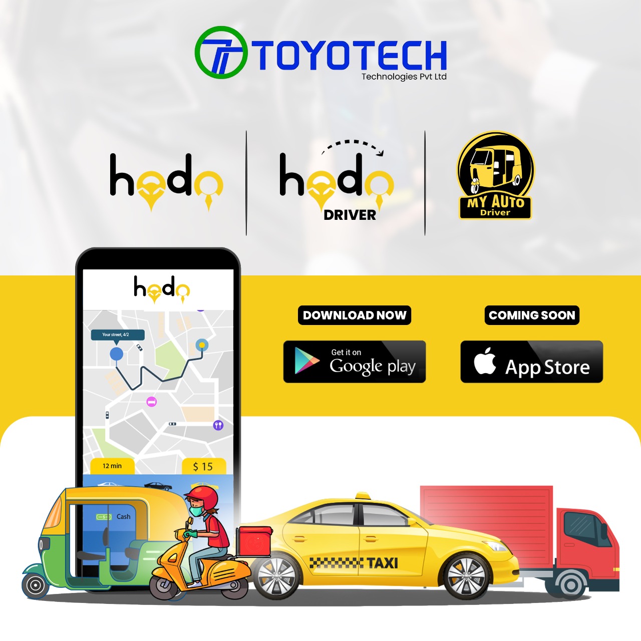 Now booking rides become easier and faster with newly launched app ‘Hodo’ by Toyotech - The ...