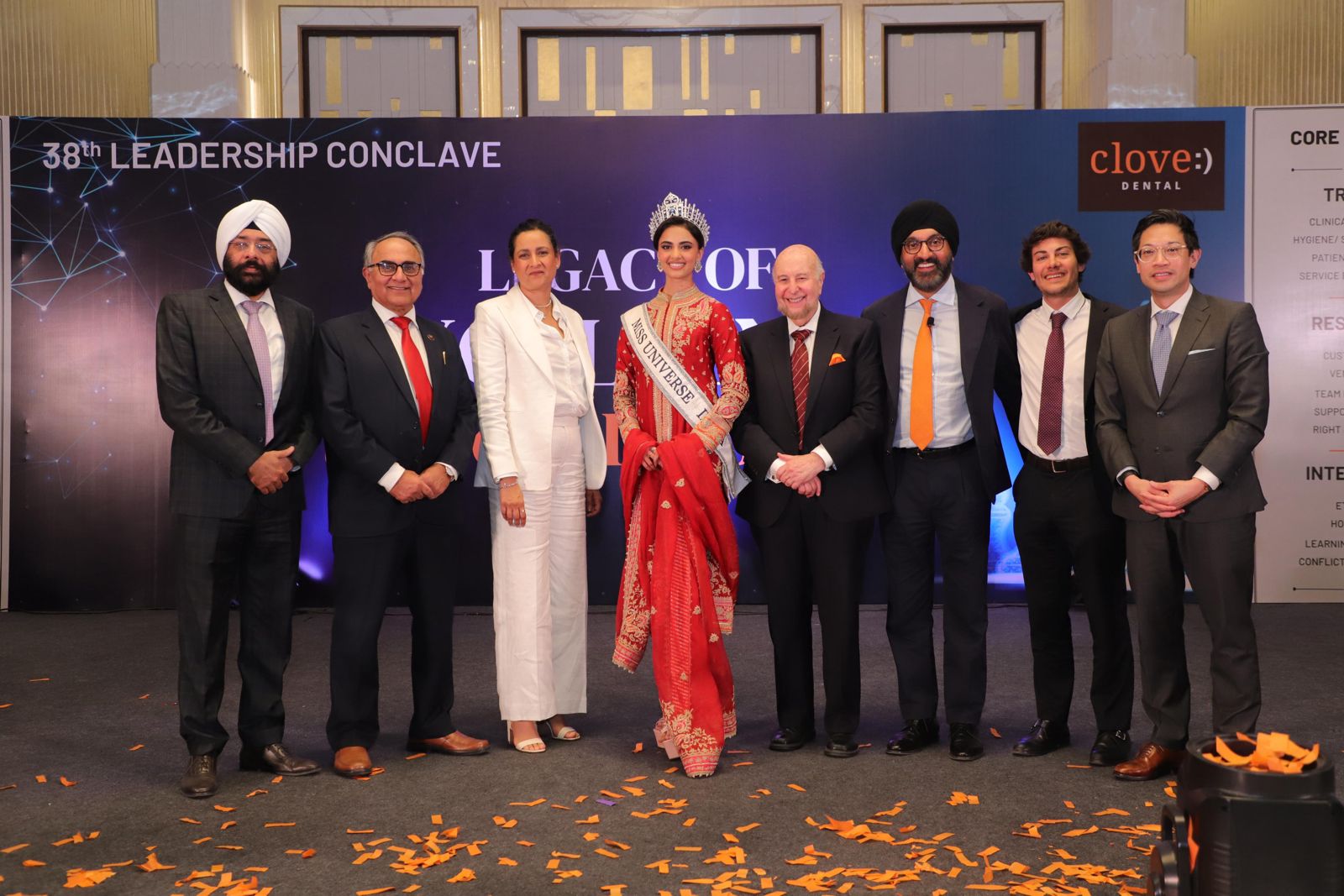 Miss Universe India 2024 Rhea Singha Honours Clove Dental Specialists ...